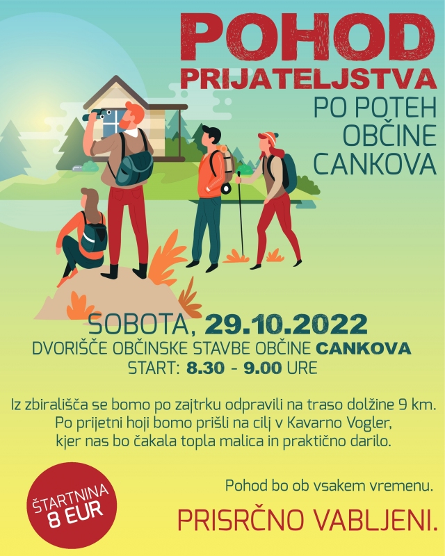 Pohod prijateljstva po poteh občine Cankova - Krajinski park Goričko